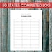50 States Checklist Printable | US States Bucket List Challenge ...