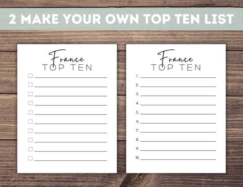 France Bucket List Printable | France Travel Planner Checklist | France ...