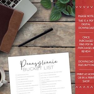 50 States Bucket List Printables Bundle | United States Travel to Do ...