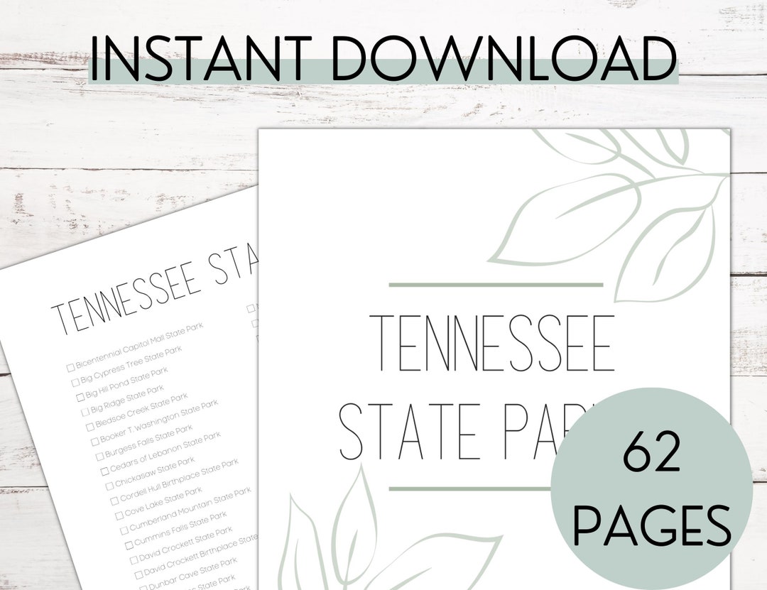 Tennessee State Parks and Recreation Checklist Printable - Etsy