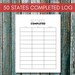 50 States Checklist Printable US States Bucket List Challenge - Etsy