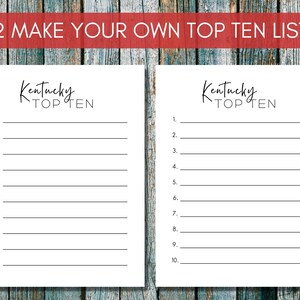 Kentucky Bucket List Printable | America's 50 States Travel Planner ...