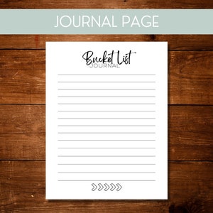 Printable Bucket List PDF | Blank DIY Bucket List | Goal Planner ...