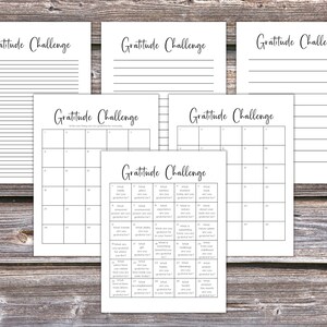 30 Day Gratitude Challenge Printable | Monthly Challenge Tracker ...