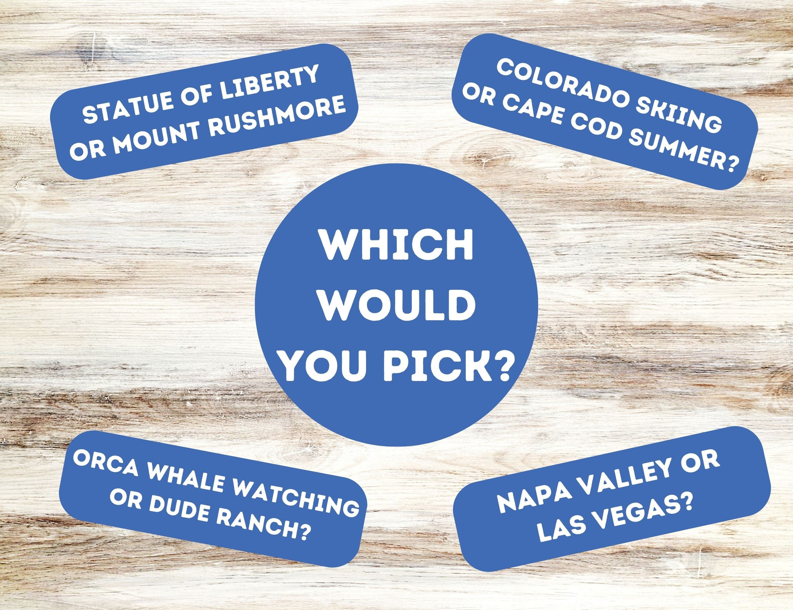 Family Road Trip Game | US Travel Game | Bucket List This or That ...