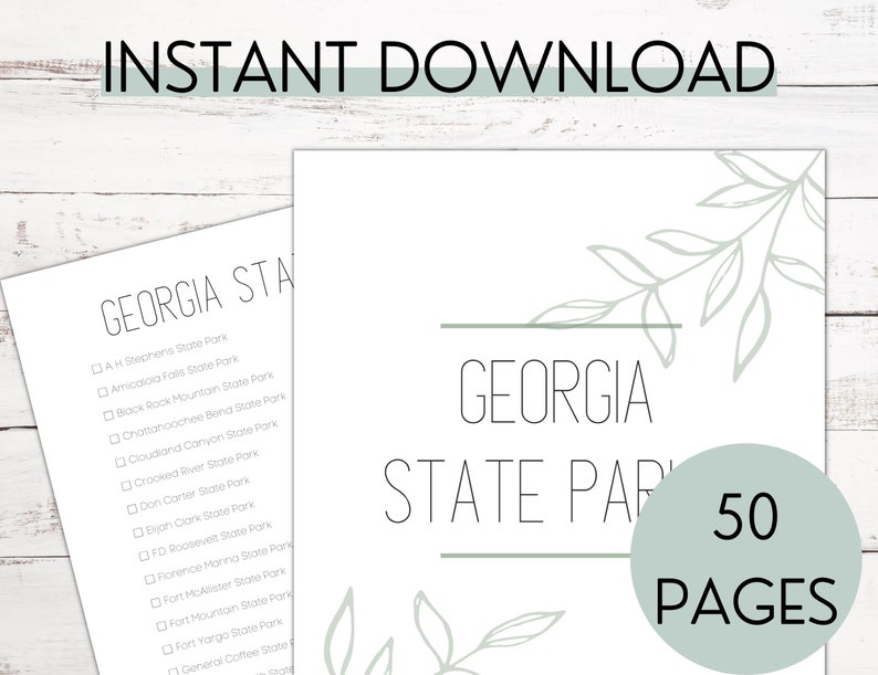 Georgia State Parks and Recreation Checklist Printable Travel - Etsy