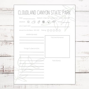 Georgia State Parks and Recreation Checklist Printable Travel Journal ...