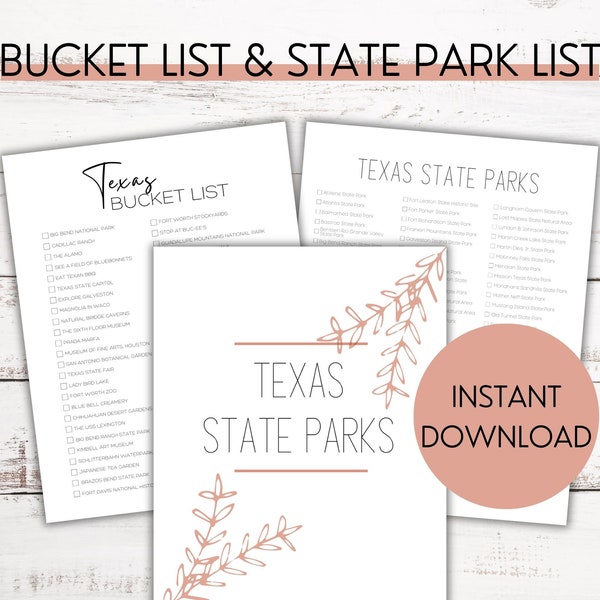 Texas State Parks Stickers - Etsy