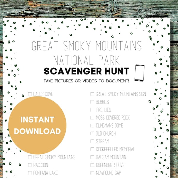 Nature Scavenger Hunt - Etsy