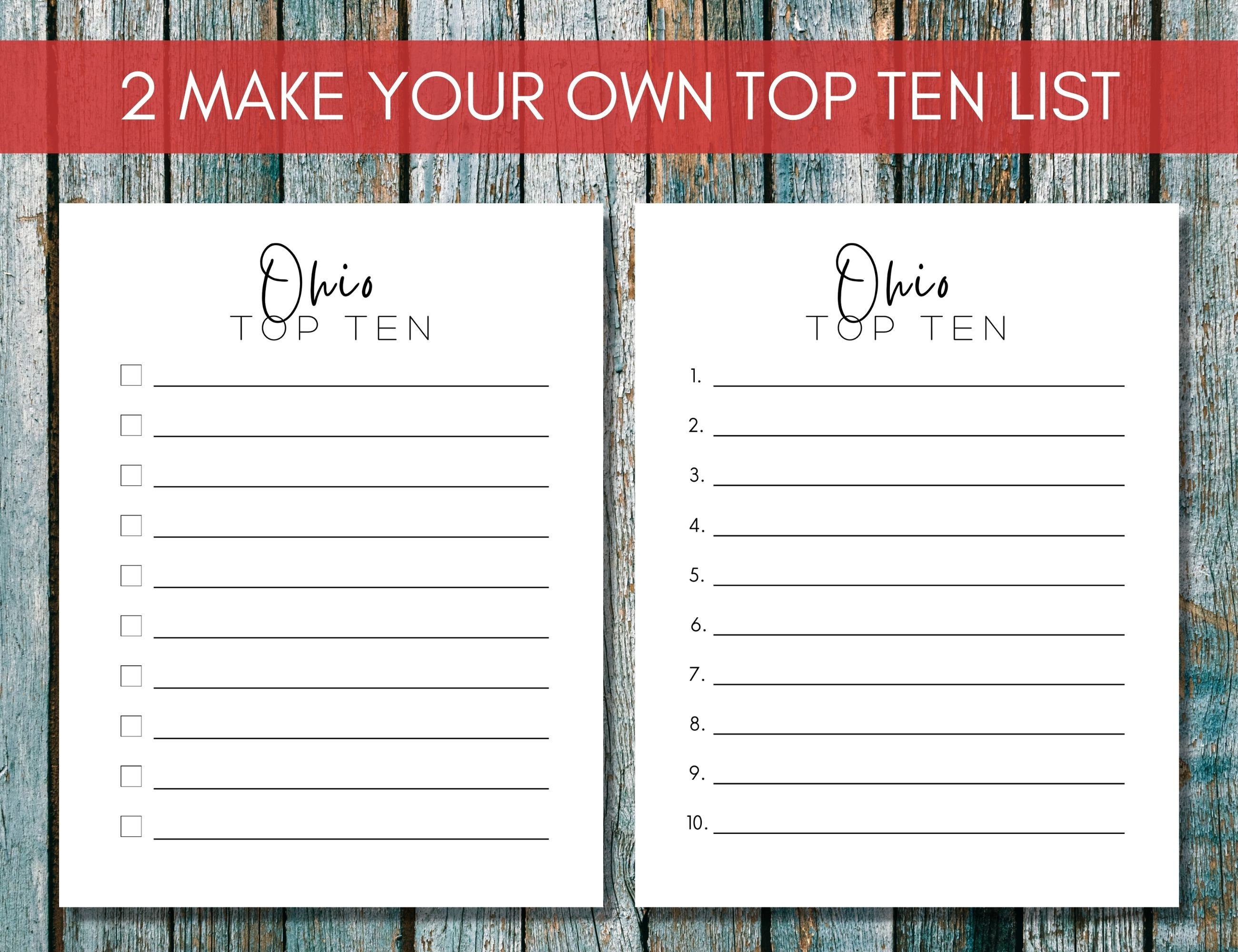 Ohio Bucket List Printable | America's 50 States Travel Planner ...