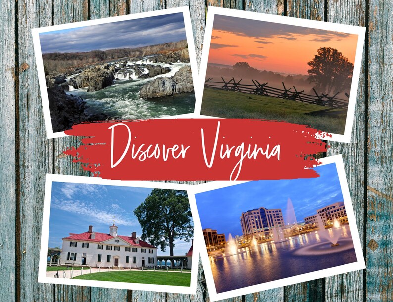 Virginia Bucket List Printable America's 50 States Travel - Etsy