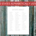 50 States Checklist Printable US States Bucket List Challenge - Etsy