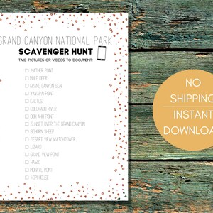 Grand Canyon National Park Photo Scavenger Hunt | US National Park ...