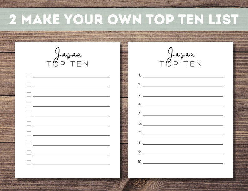 Japan Bucket List Printable Japan Travel Planner Checklist - Etsy
