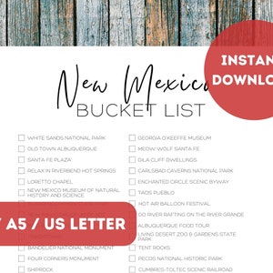 New Mexico Bucket List Printable America's 50 States - Etsy