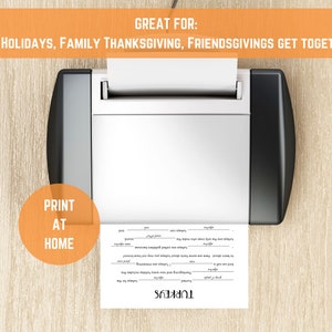 Family Thanksgiving Libs Printable Games | Funny Fill in the Blank Word ...
