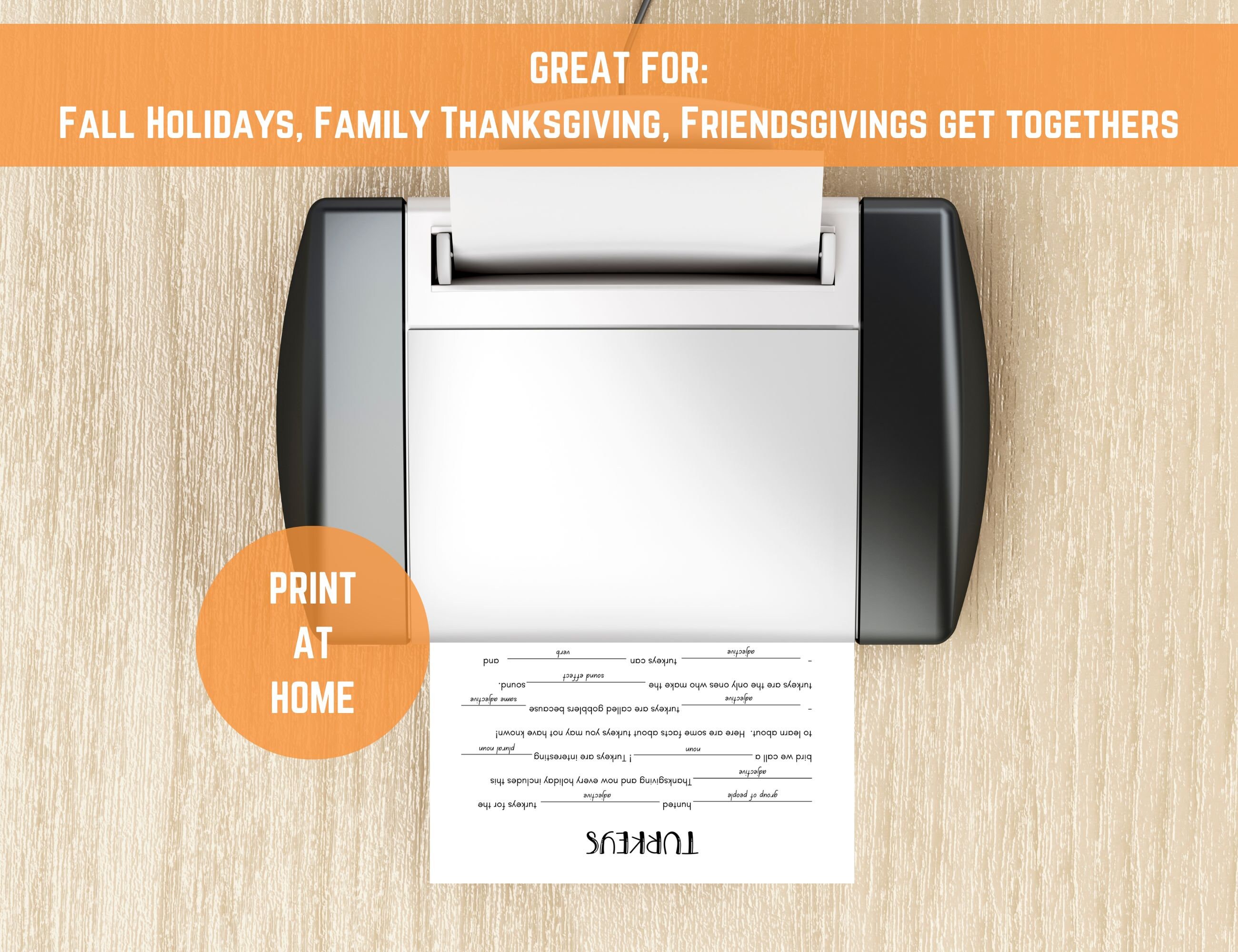 Family Thanksgiving Libs Printable Games | Funny Fill in the Blank Word ...