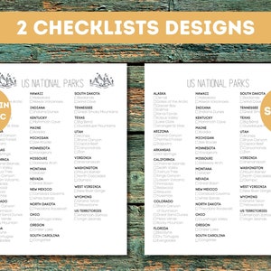 US National Park Checklist Printable | 63 Parks 2024 Complete List ...