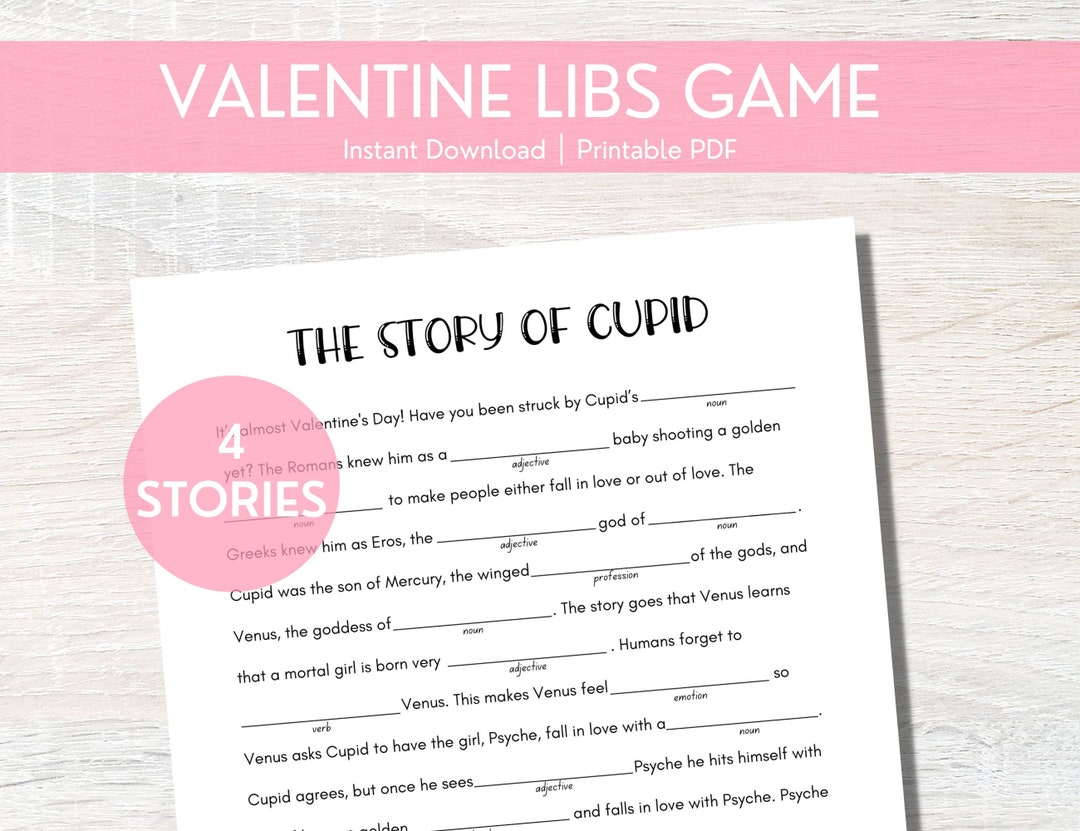 Valentine's Day Libs Word Game Valentine Party Printable Game Funny ...
