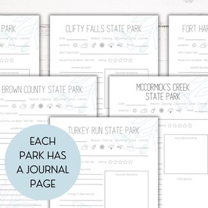 Indiana State Parks and Recreation Checklist | Printable Travel Journal ...