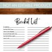 Printable Bucket List PDF | Blank DIY Bucket List | Goal Planner ...