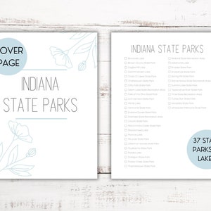Indiana State Parks and Recreation Checklist | Printable Travel Journal ...