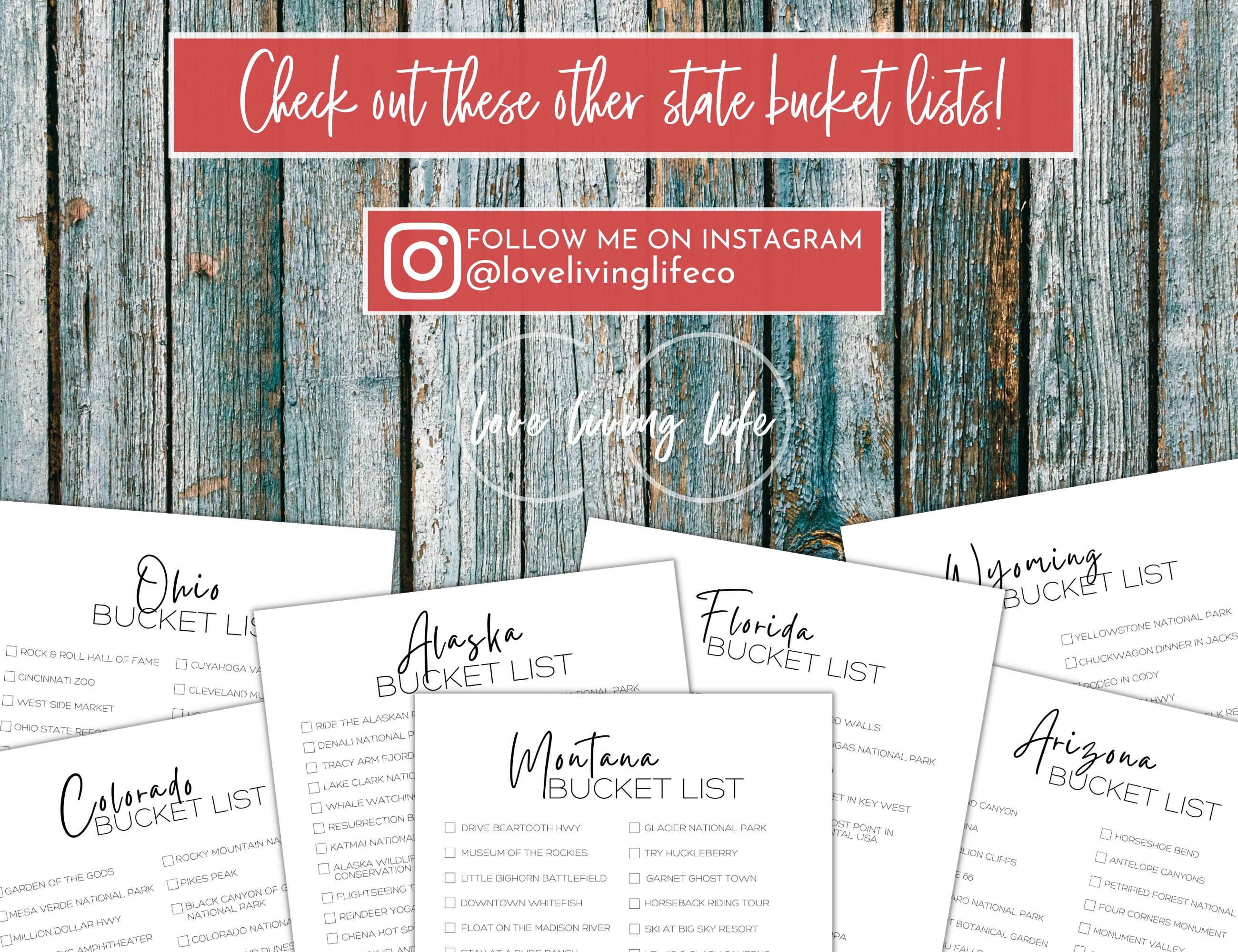 Tennessee Bucket List Printable America's 50 States Travel - Etsy