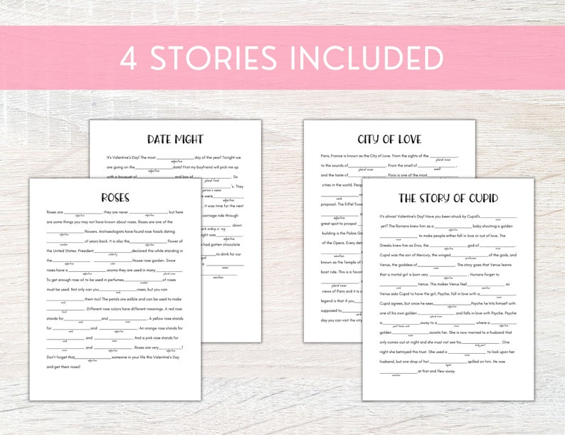 Valentine's Day Libs Word Game Valentine Party Printable Game Funny ...