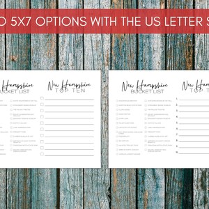 New Hampshire Bucket List Printable | America's 50 States Travel ...