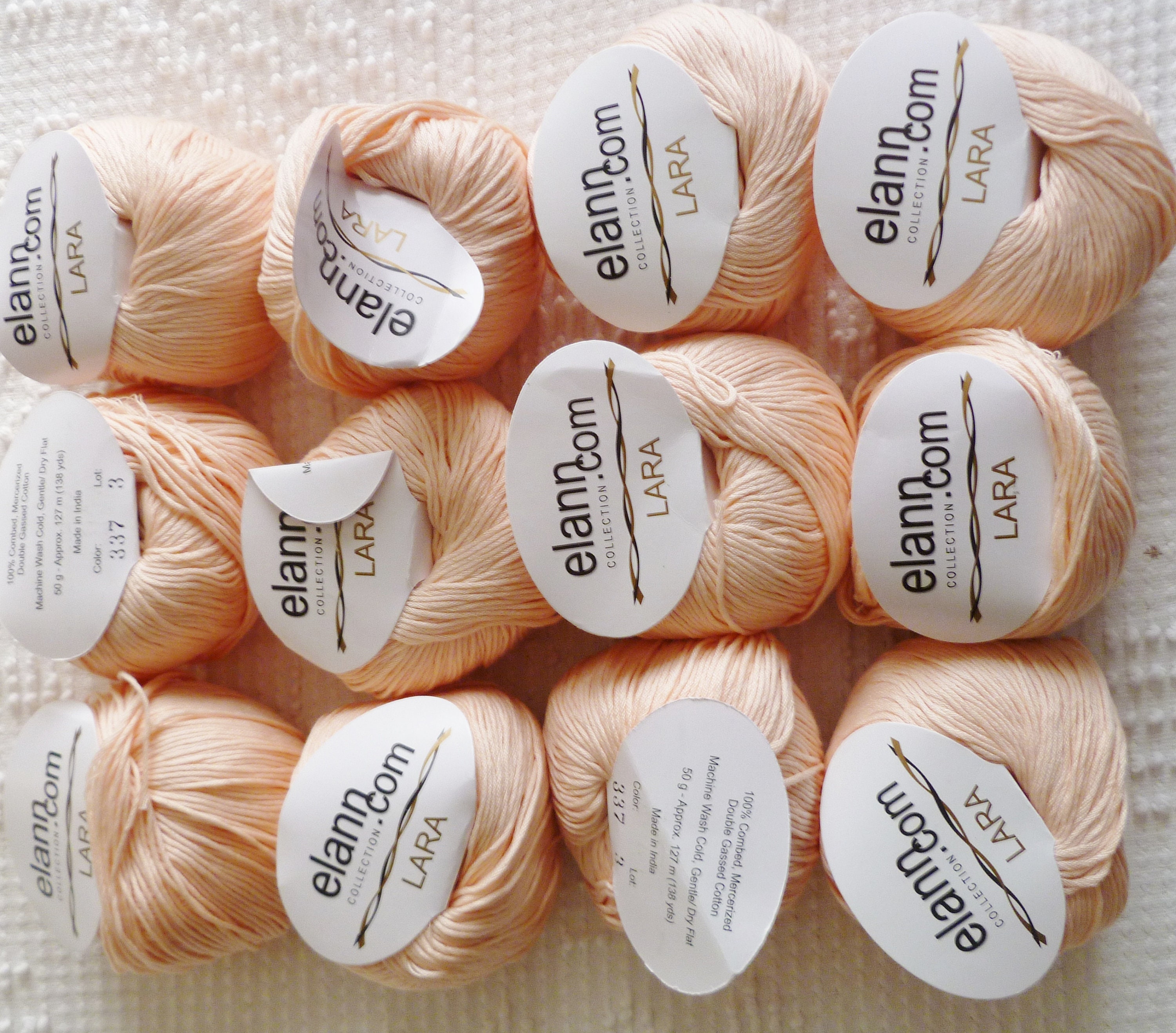 Lara by Elann ~ Cotton Yarn~ 50gm Balls ~ Discontinued ~ 6 Colours ...