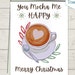 Printable Christmas Card, Coffee Themed Christmas Card, Husband ...