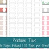 Printable Tabs Template, Planner Printable Tabs, Binder Divider Tabs ...