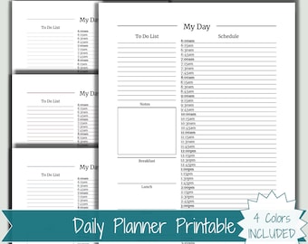 Printable Daily Time Planner - Etsy