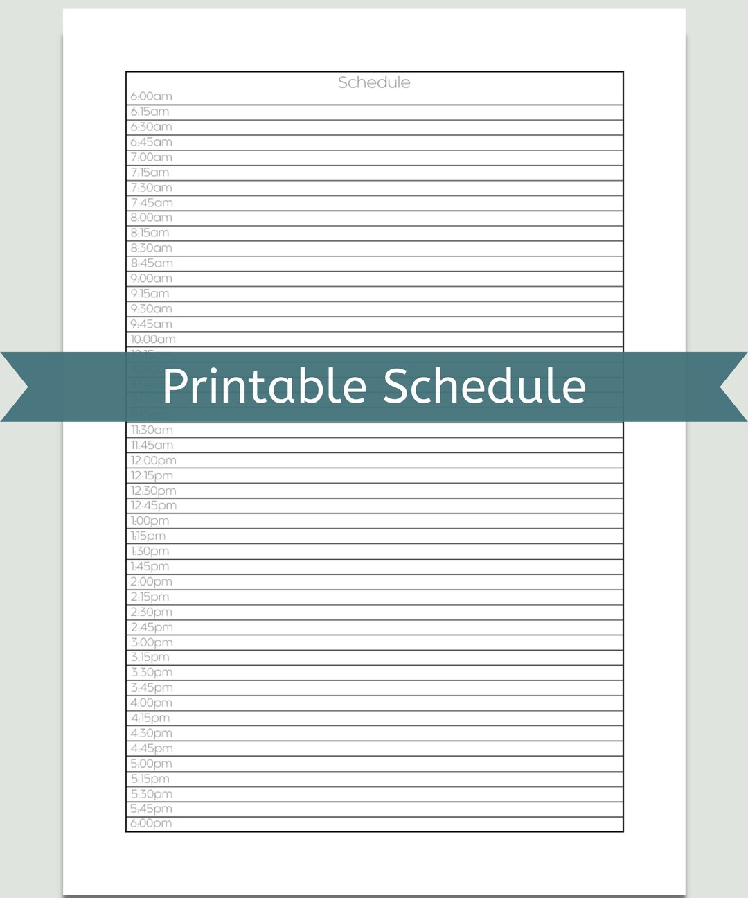 Digital Planner | Daily Schedule | Full Day Planner | Hourly Schedule ...