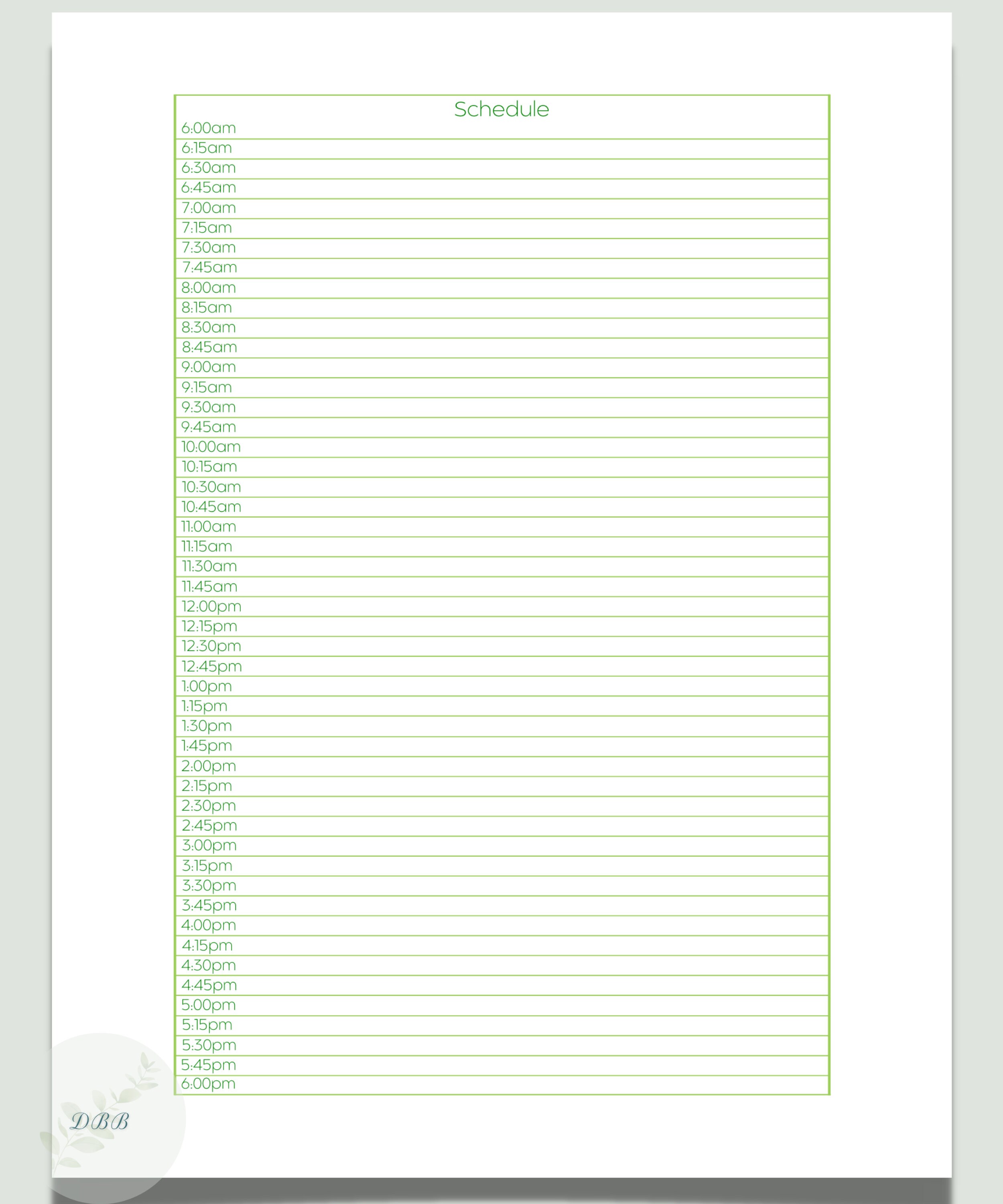 Digital Planner | Daily Schedule | Full Day Planner | Hourly Schedule ...