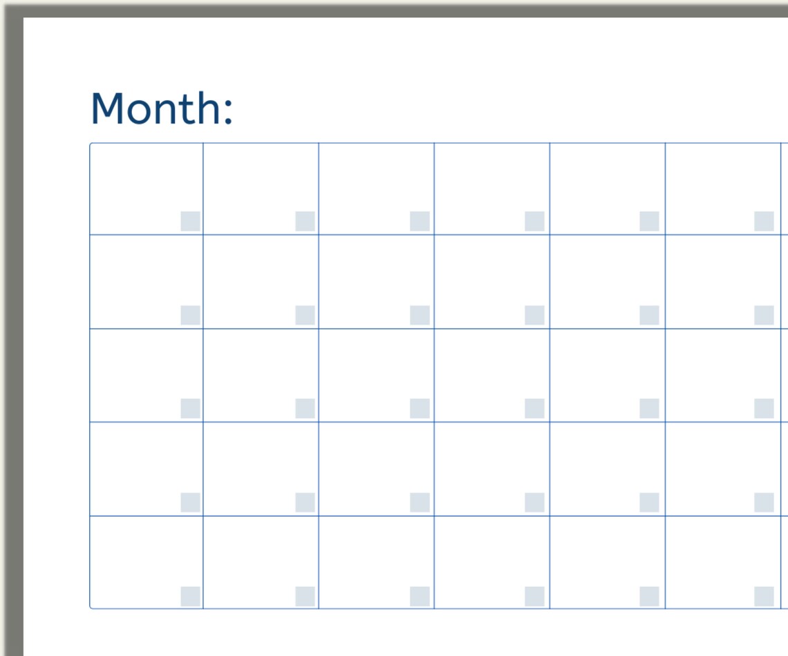 Blank Perpetual Calendar Printable: Minimalist Planner (PDF) - Etsy