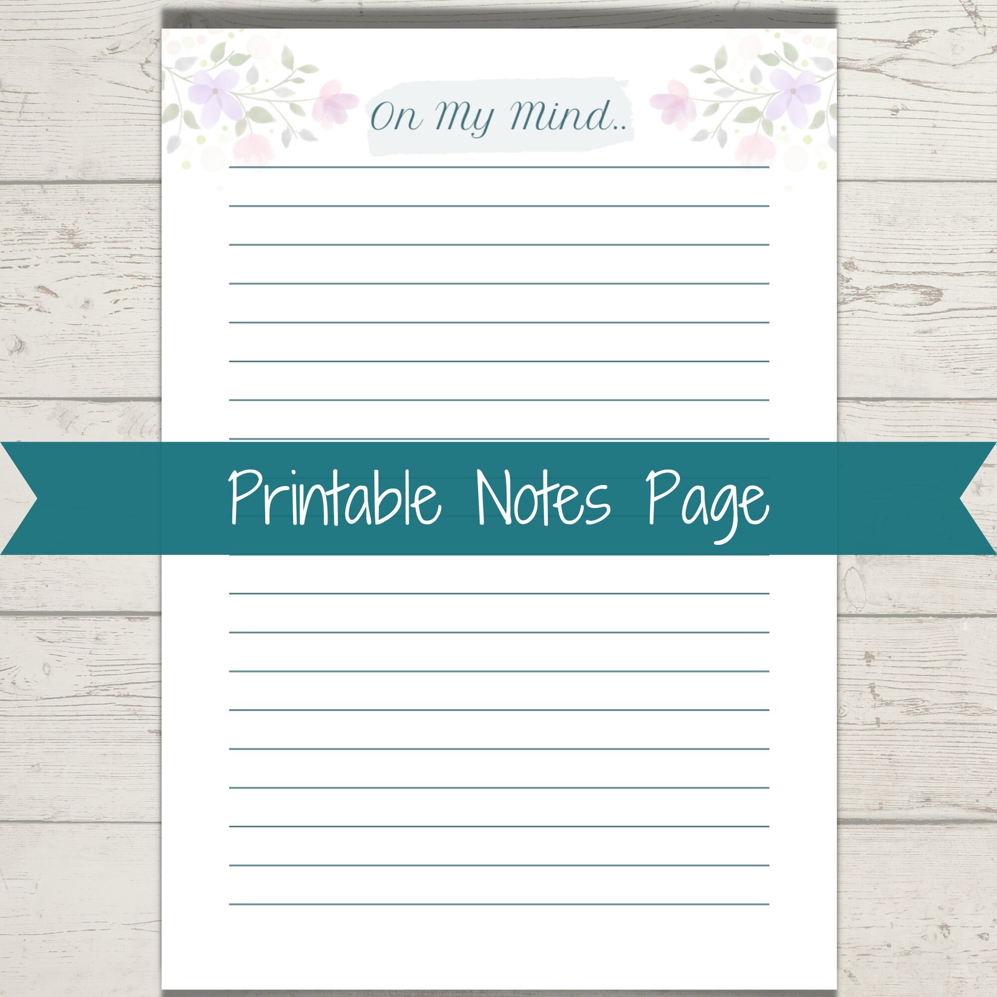 Printable Stationary, Notes Page Printable, Printable Notes Page ...