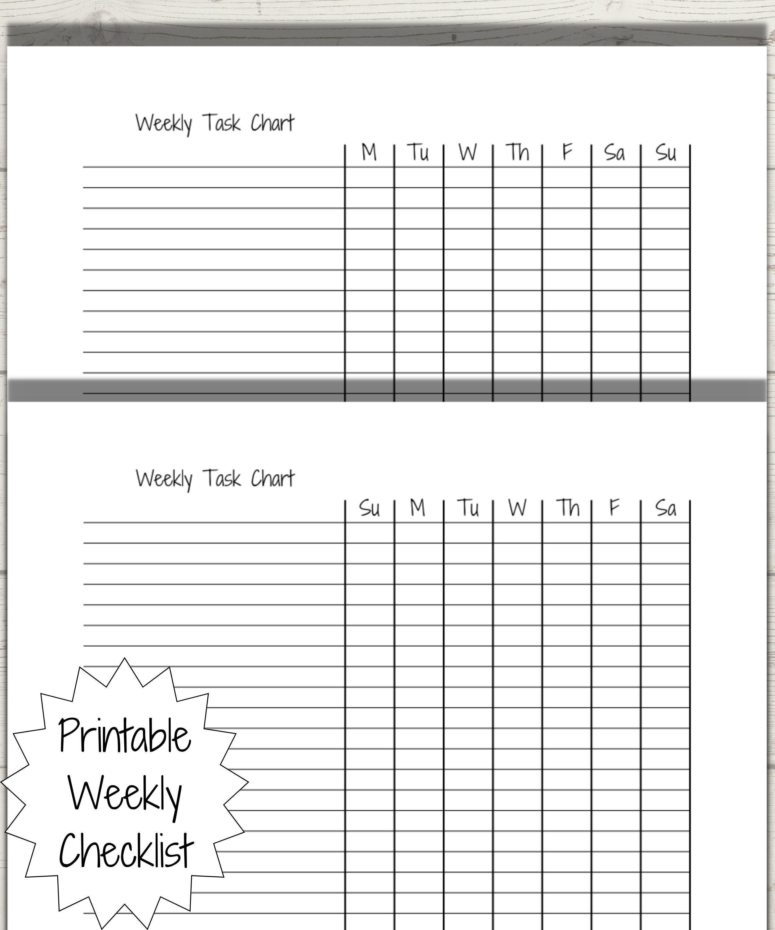 Checklist Template Daily Habit Tracker Cleaning Checklist - Etsy