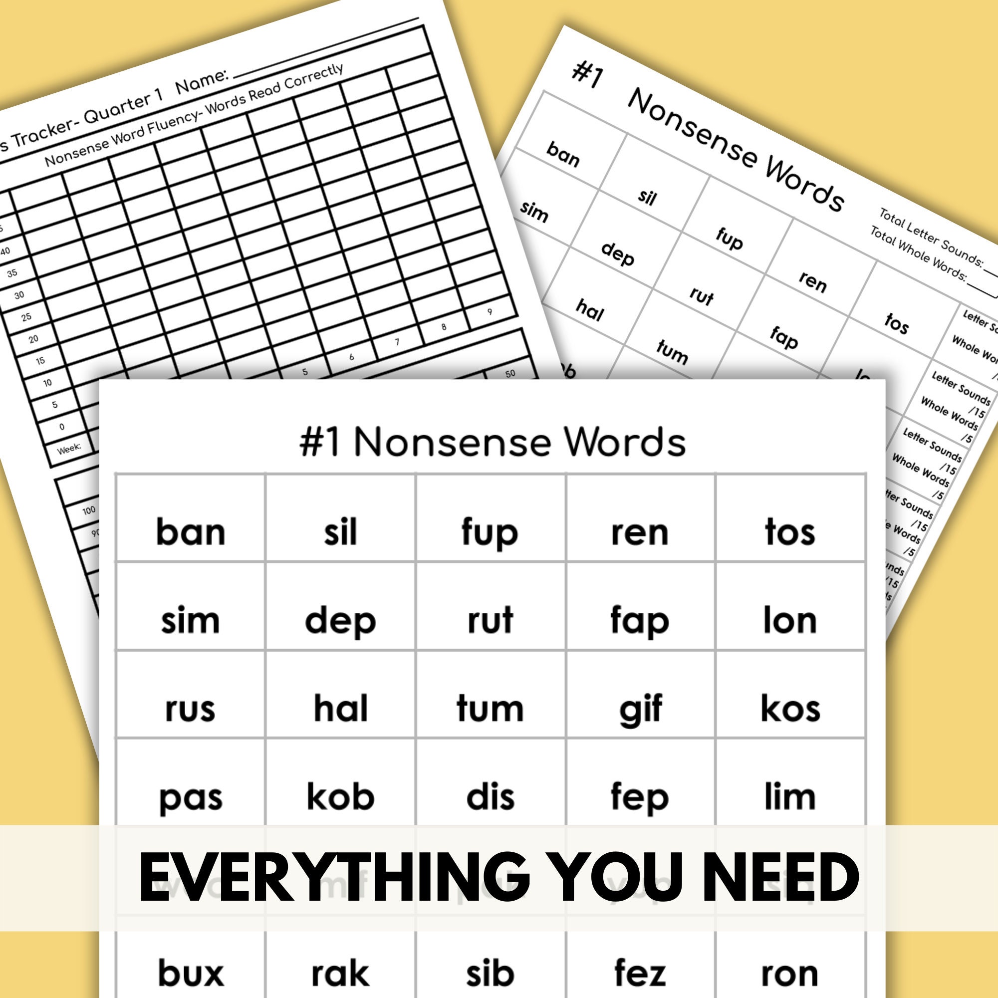 Weekly Phonics Progress Monitoring Bundle (Download Now) - Etsy