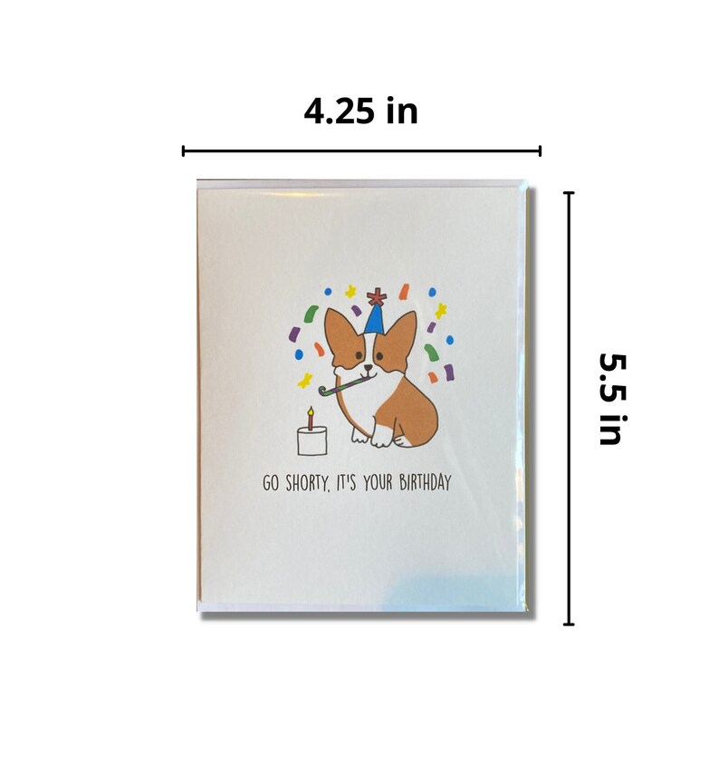 Go Shorty It's Your Birthday Corgi Greeting Card - Etsy