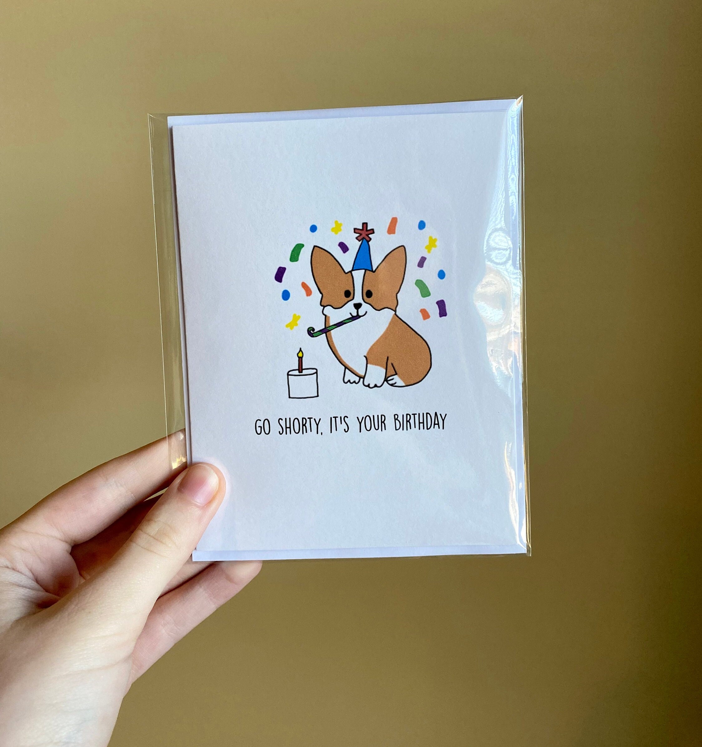 Go Shorty It's Your Birthday Corgi Greeting Card - Etsy