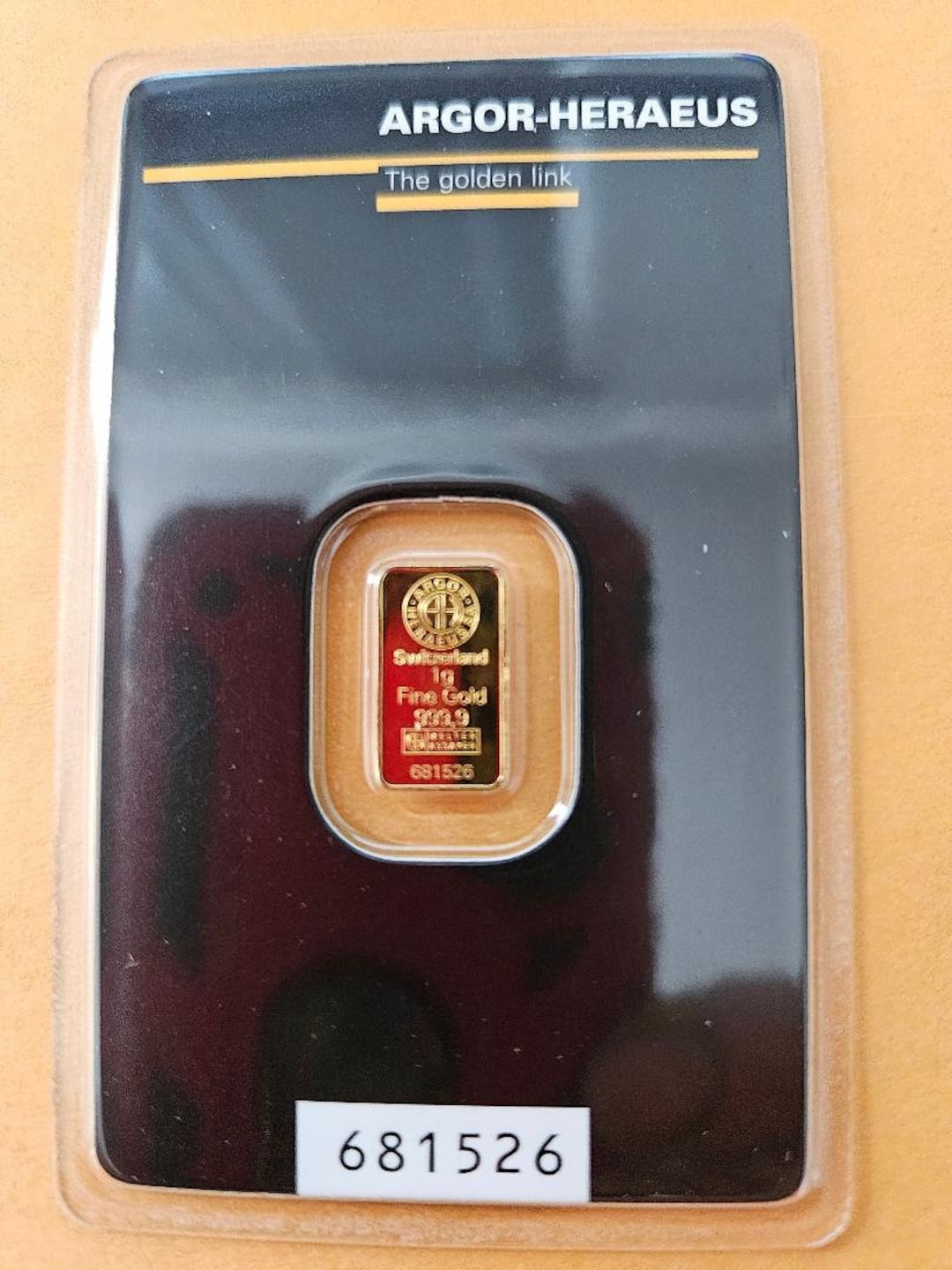 Argor-heraeus 1 Gram Gold Bar GRAM 999.9 24K FINE GOLD Bars - Etsy