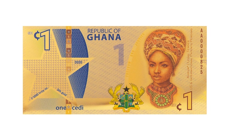 The Republic of Ghana’s 1 Cedi Gold Note Aurum® Technology. This Note ...