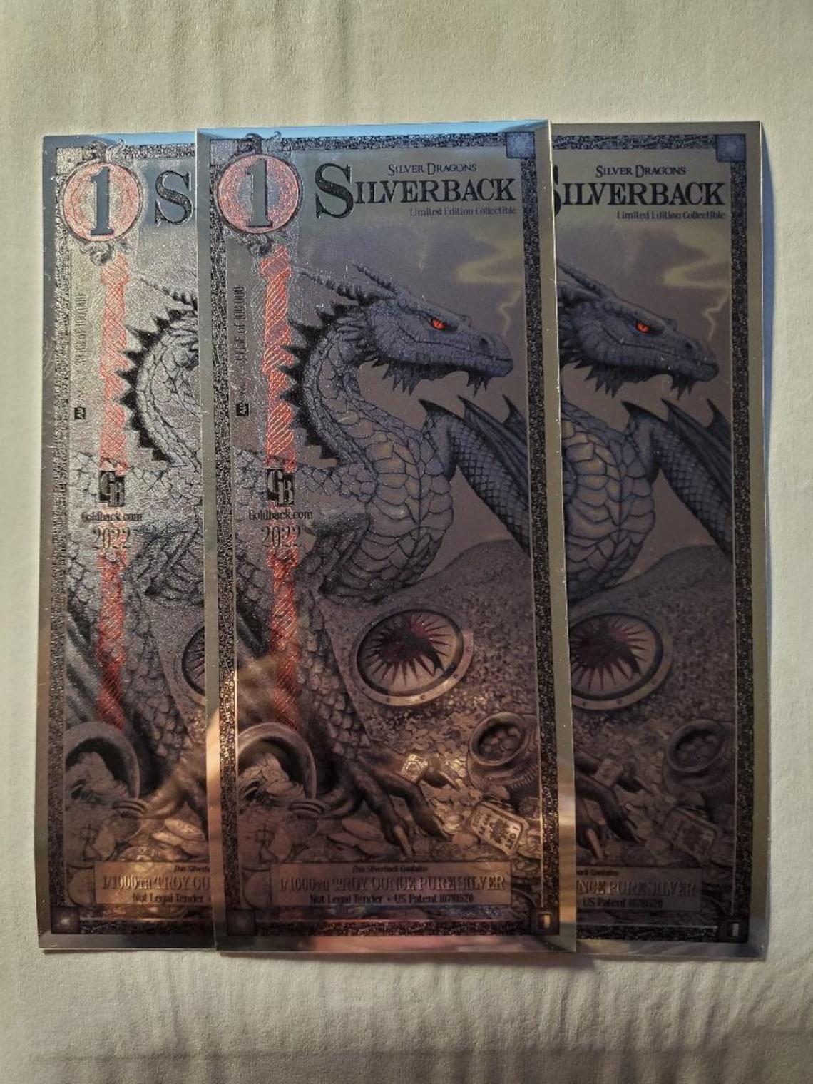 Silverback Silver Dragons 1/1000 of an Ounce of .999 Pure Silver ...