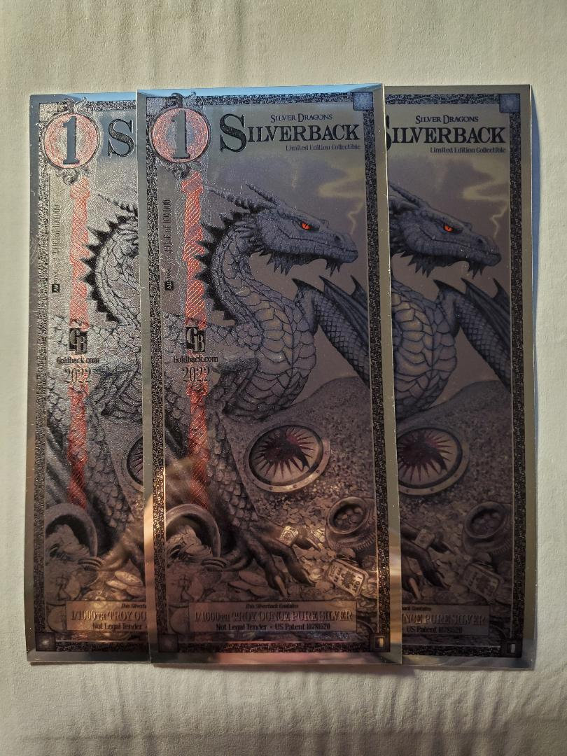 Silverback Silver Dragons 1/1000 of an Ounce of .999 Pure Silver ...