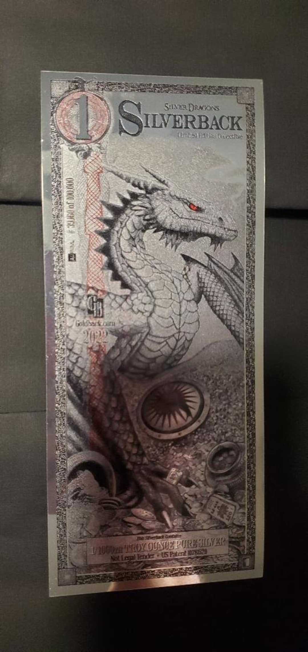 Silverback Silver Dragons 1/1000 of an Ounce of .999 Pure Silver ...