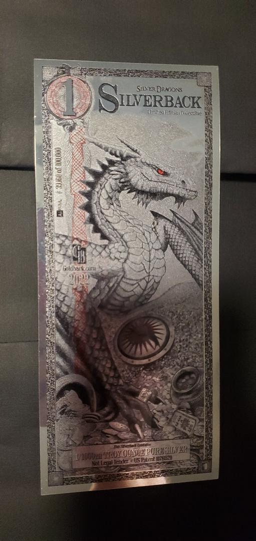 Silverback Silver Dragons 1/1000 of an Ounce of .999 Pure Silver ...