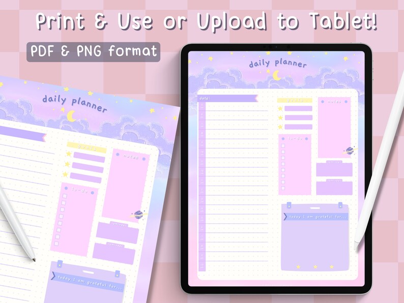 Daily Planner Printable Template Goodnotes Planner Digital - Etsy