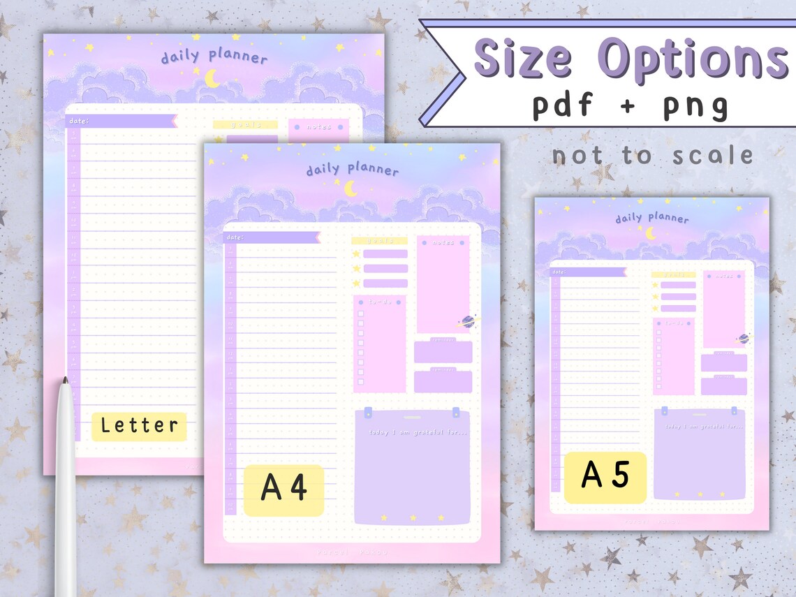 Daily Planner Printable Template Goodnotes Planner Digital - Etsy