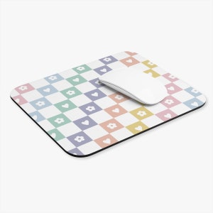 Cute Mouse Pad Small Mousepad Rainbow Checkerboard Mouse Mat | Mouse ...